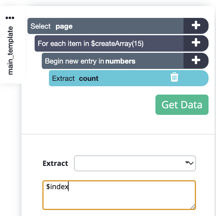 Adding a number variable that increments on each iteration – ParseHub Help Center