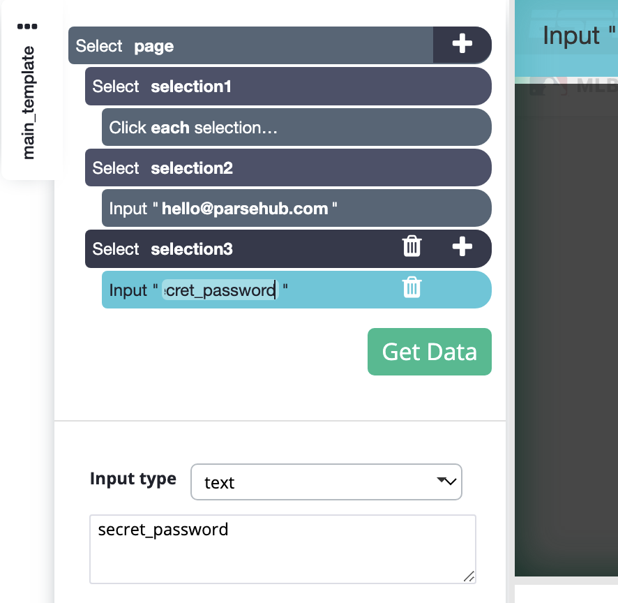Log-in to a site via a pop-up – ParseHub Help Center