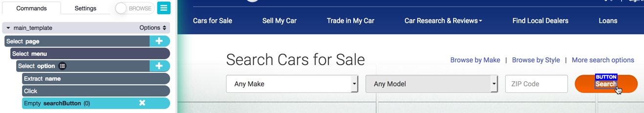 Clicking Through Options In Dropdown Menus Parsehub Help Center