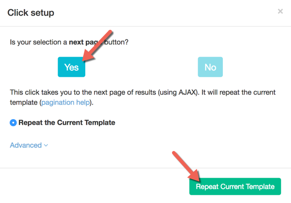 Click on a "Load More" button to reveal data – ParseHub Help Center