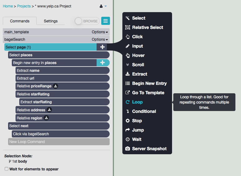 Loop – ParseHub Help Center