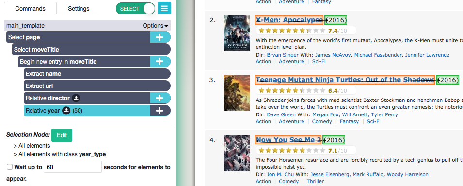 How to use the Relative Select command – ParseHub Help Center