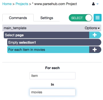 Starting Value – ParseHub Help Center